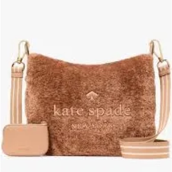 kate spade | Bags | Nwt Kate Spade Light Fawn Rosie Faux Fur Medium ...